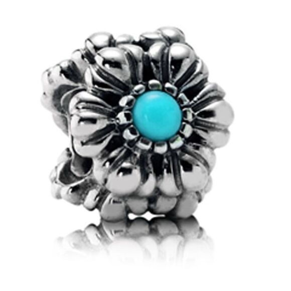 Pandora | Jewelry | Authentic Pandora Turquoisedecemberbirthday Blooms ...
